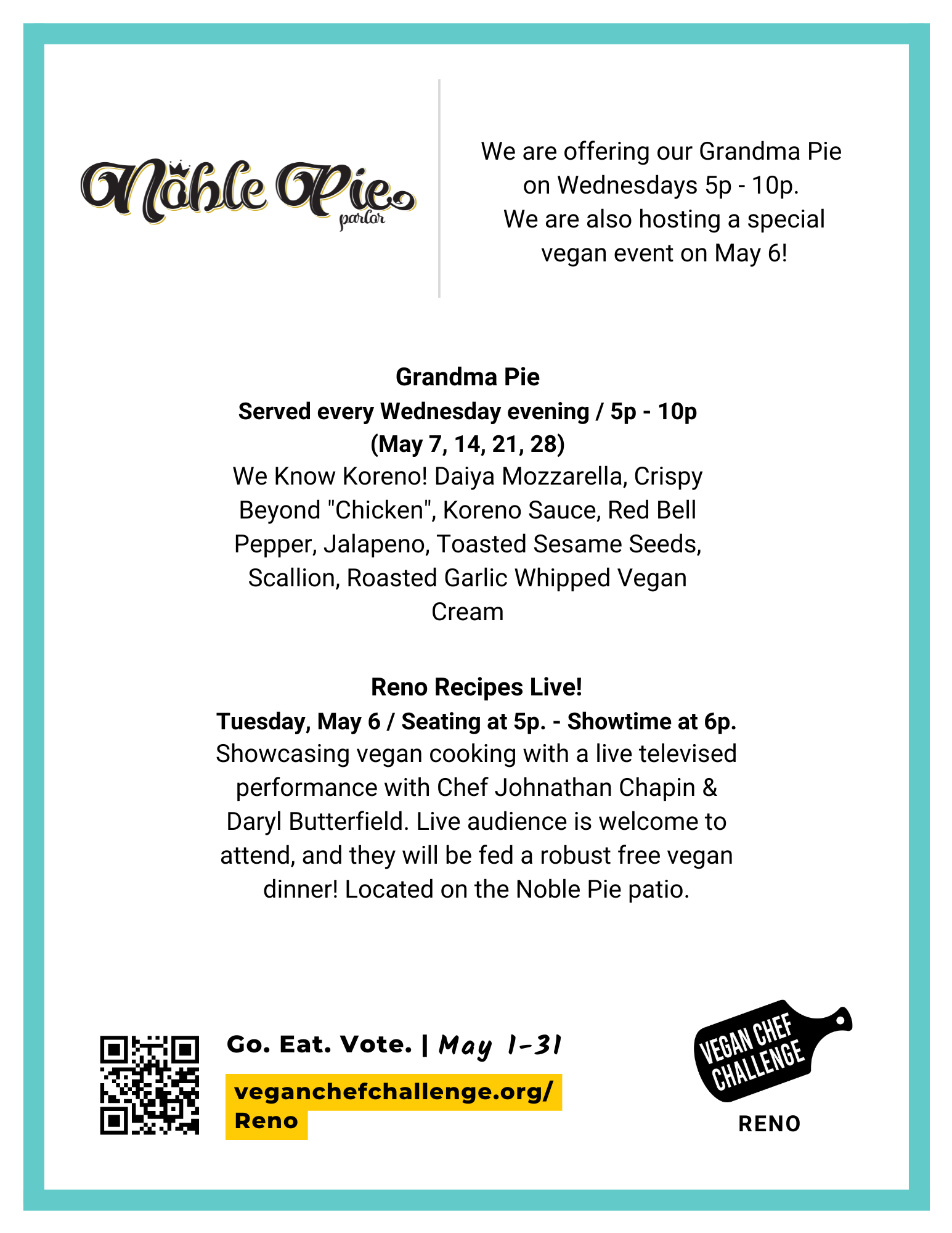 Reno | Vegan Chef Challenge